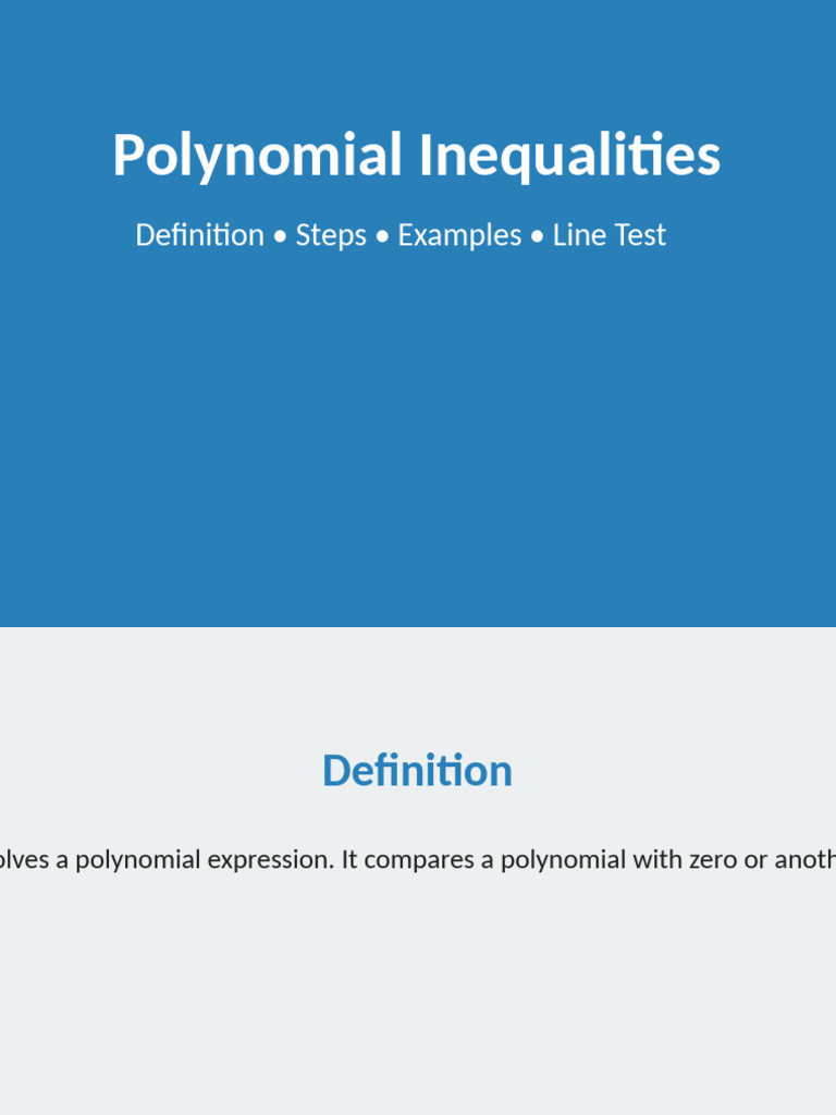 Polynomial Inequalities Canva Style | PDF
