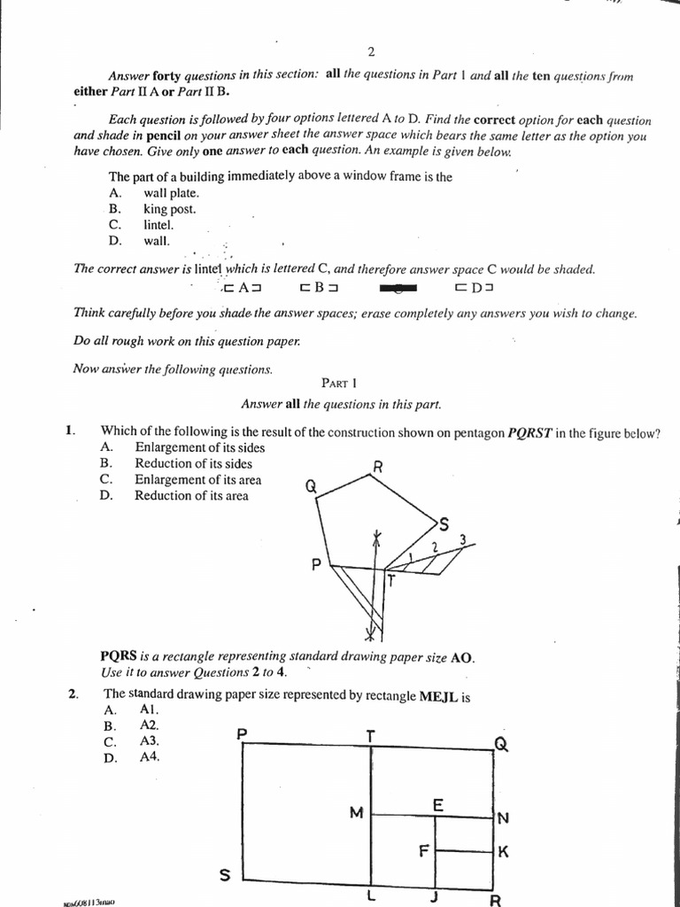 TD Paper 1 Waec Past Question | PDF