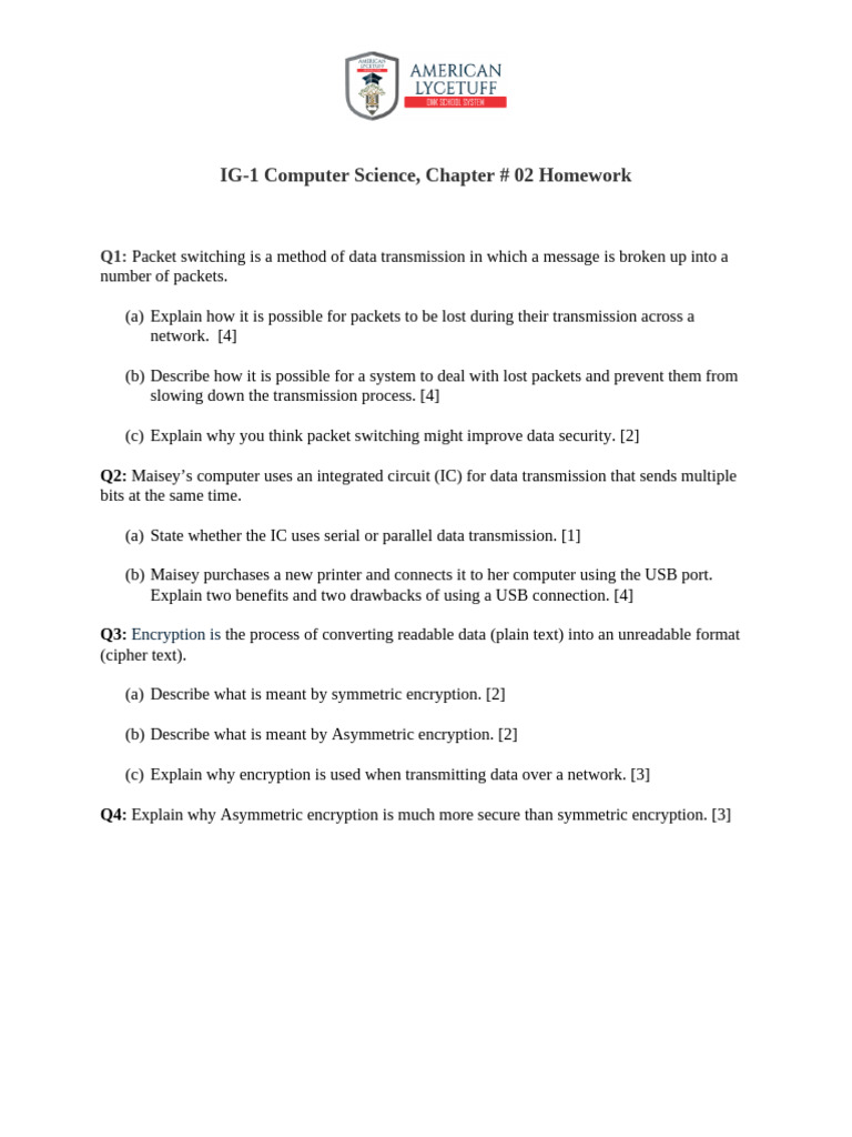 IG1 Homework CH#2 | PDF