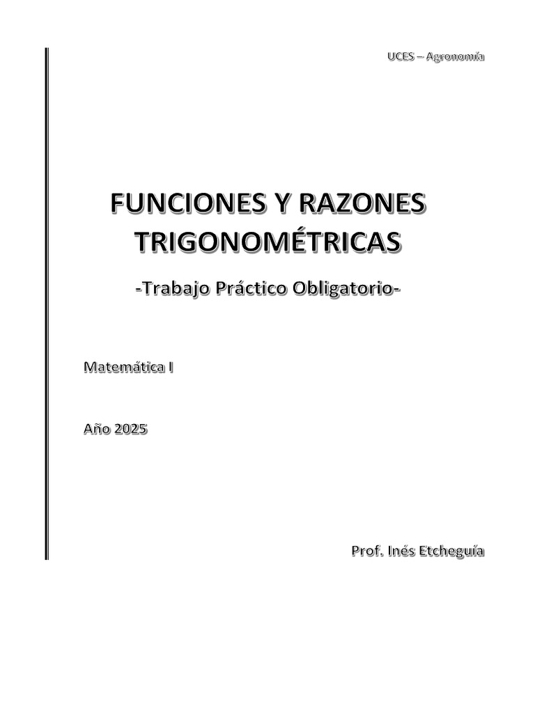 2025 - TP - Funciones y Razones Trigonométricas | PDF