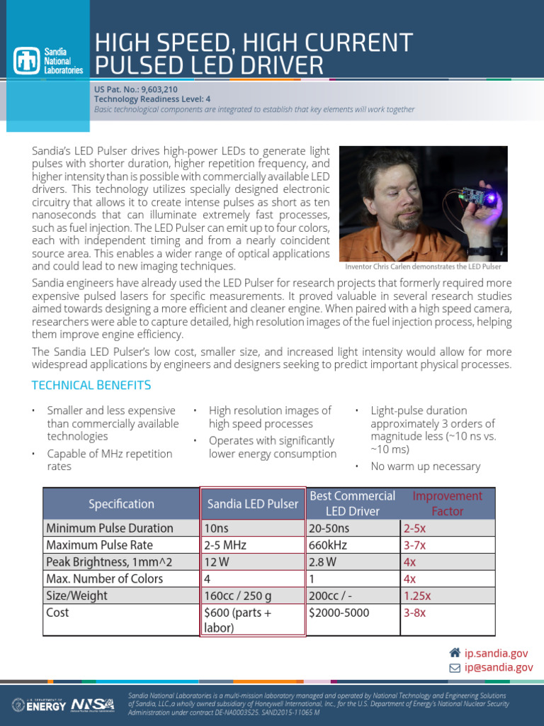 High-Speed Pulsed LED Driver Technology | PDF | Light Emitting Diode ...