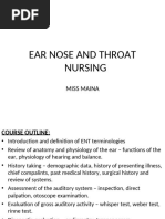 ENT Notes For Med Students | PDF | Ear | Hearing Loss