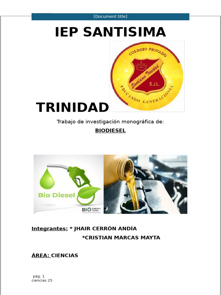 Biodiésel: Historia y Aplicaciones | PDF | Biodiésel | Biocombustible