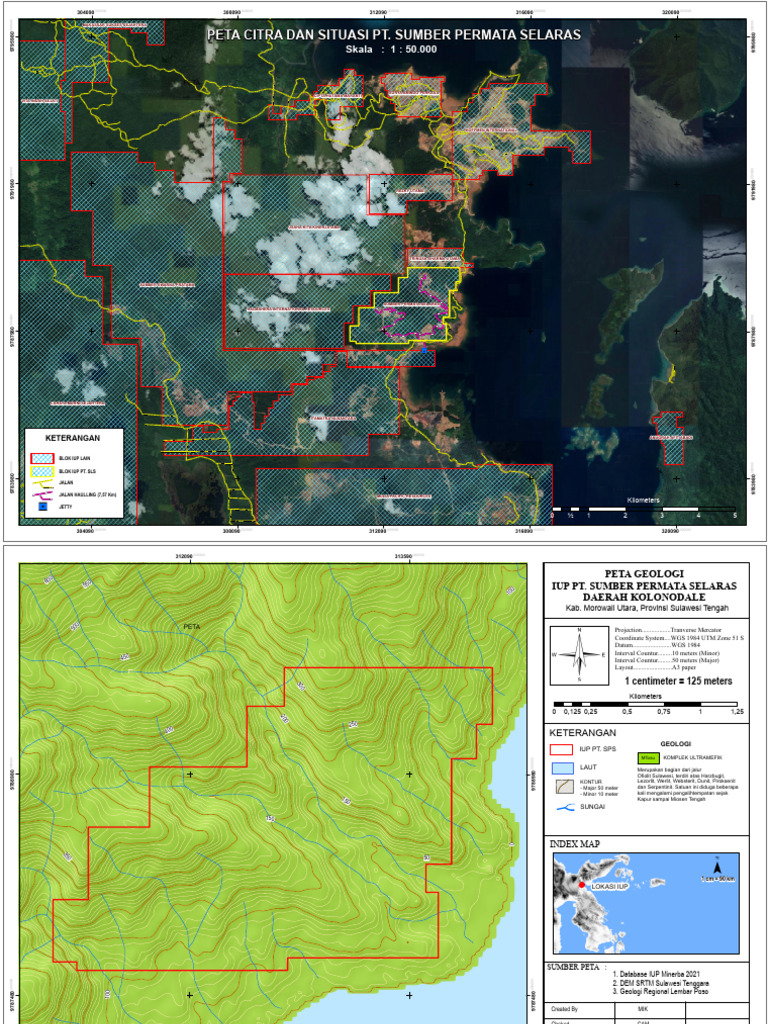 Peta Geologi dan IUP Nikel Kolonodale | PDF