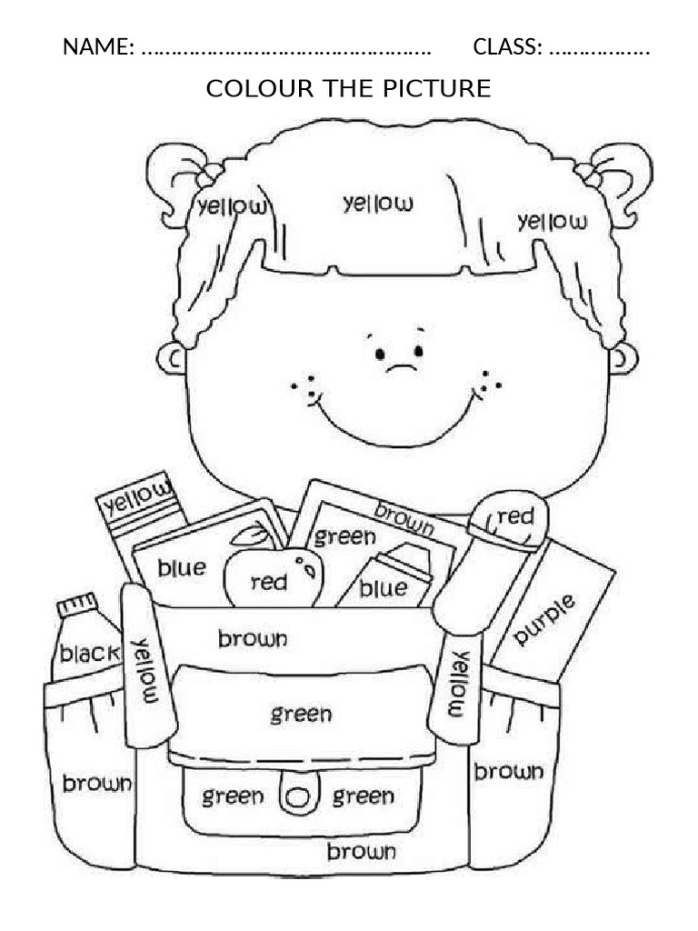 Colour Worksheet - 14 Bản | PDF