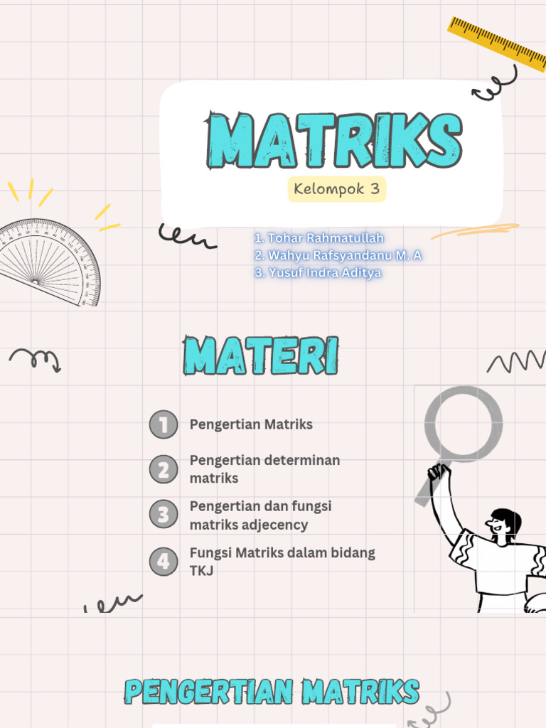 Matriks Matematika SMA Presentasi Edukasi Ungu Oranye Ilustratif ...