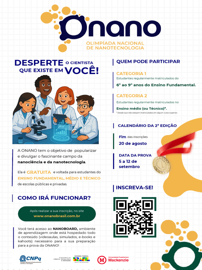 Olimpíada Brasileira de Nanotecnologia (ONANO) | PDF