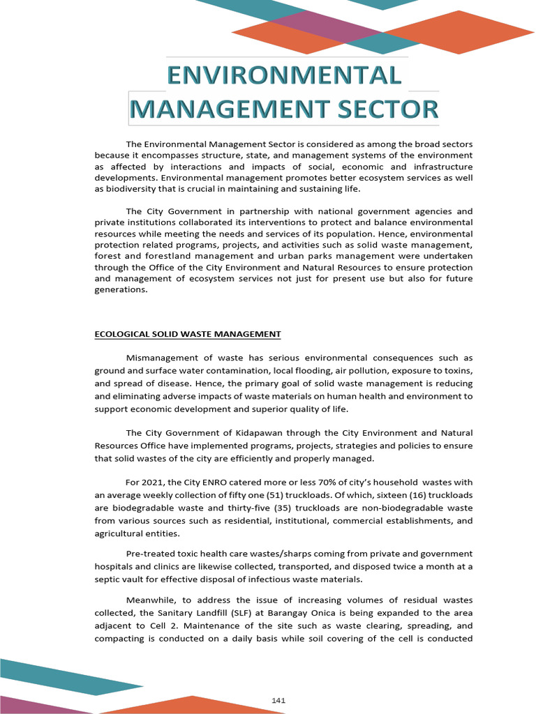 Kidapawan City Environmental Management | PDF | Waste | Waste Management