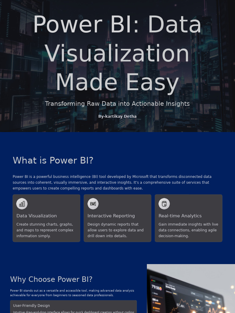 Power BI Data Visualization Made Easy | PDF | Microsoft Excel | Computing