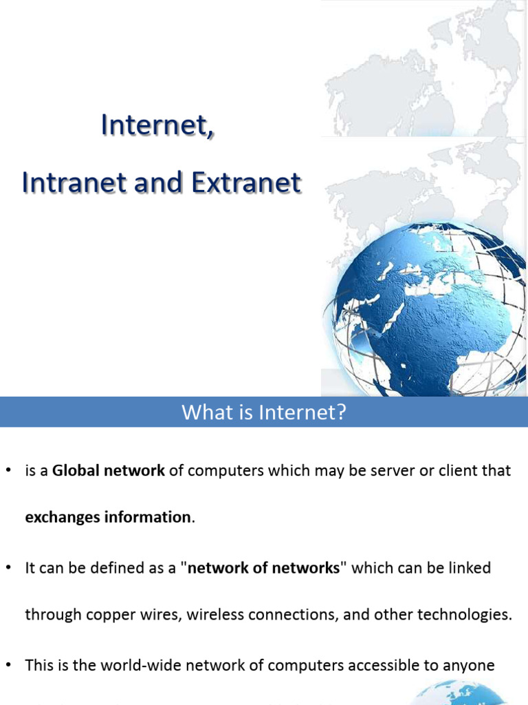 Internet, Intranet, and Extranet Explained | PDF