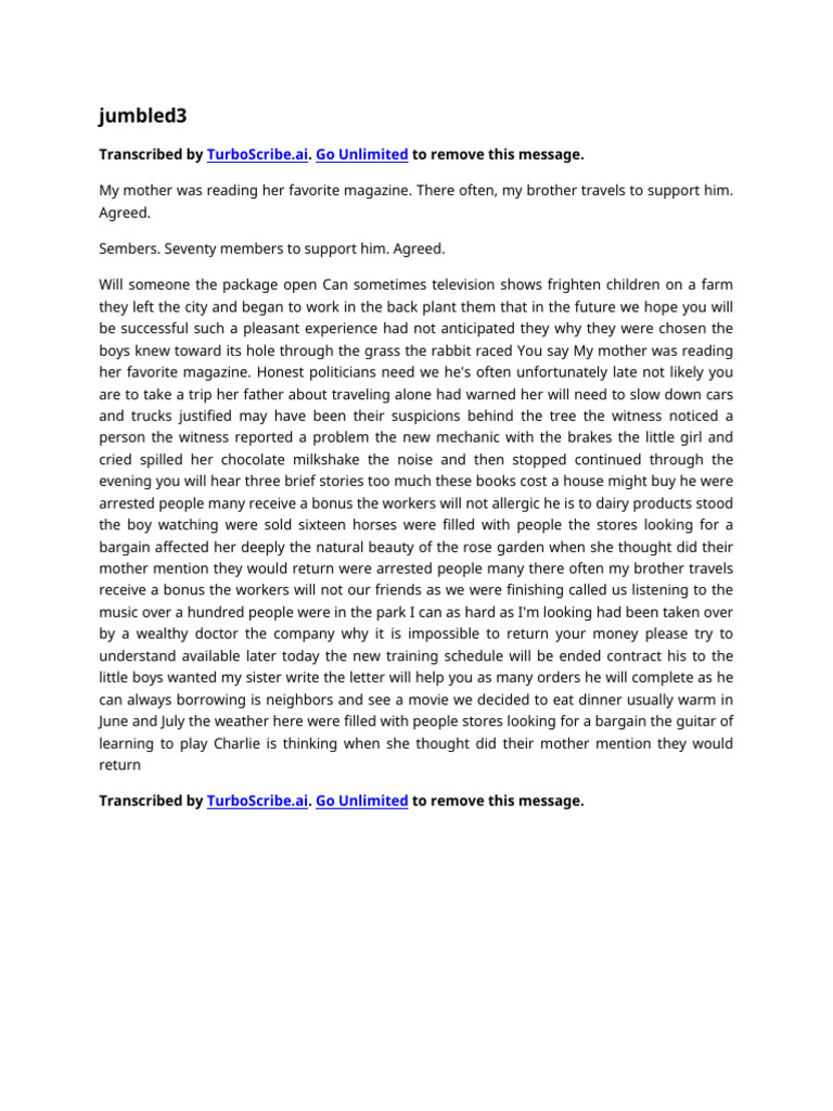 Jumbled 3 | PDF