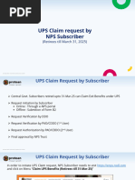 SOP - UPS - Initiation by Subscriber - For Shifting From NPS To UPS - Version 1.0 | PDF