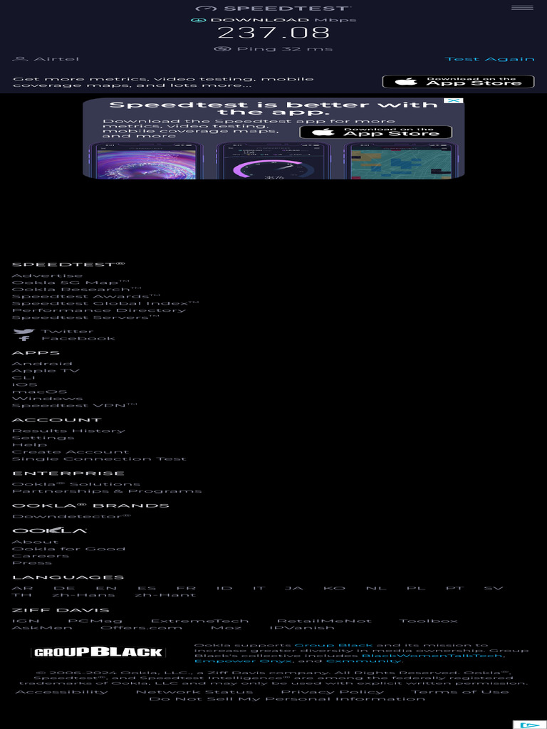 Global Speed Test Insights | PDF