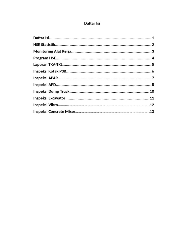 Daftar Isi | PDF