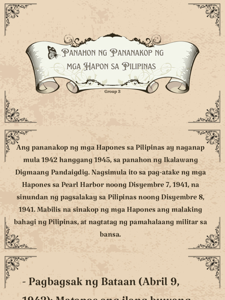 Panahon NG Pananakop NG Mga Hapones Sa Pilipinas 20250807 162644 0000 | PDF