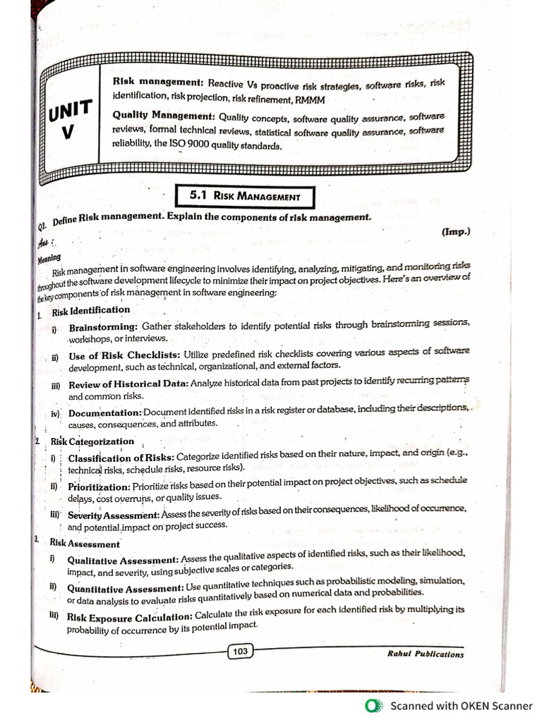 Software Engineering Unit 5 | PDF