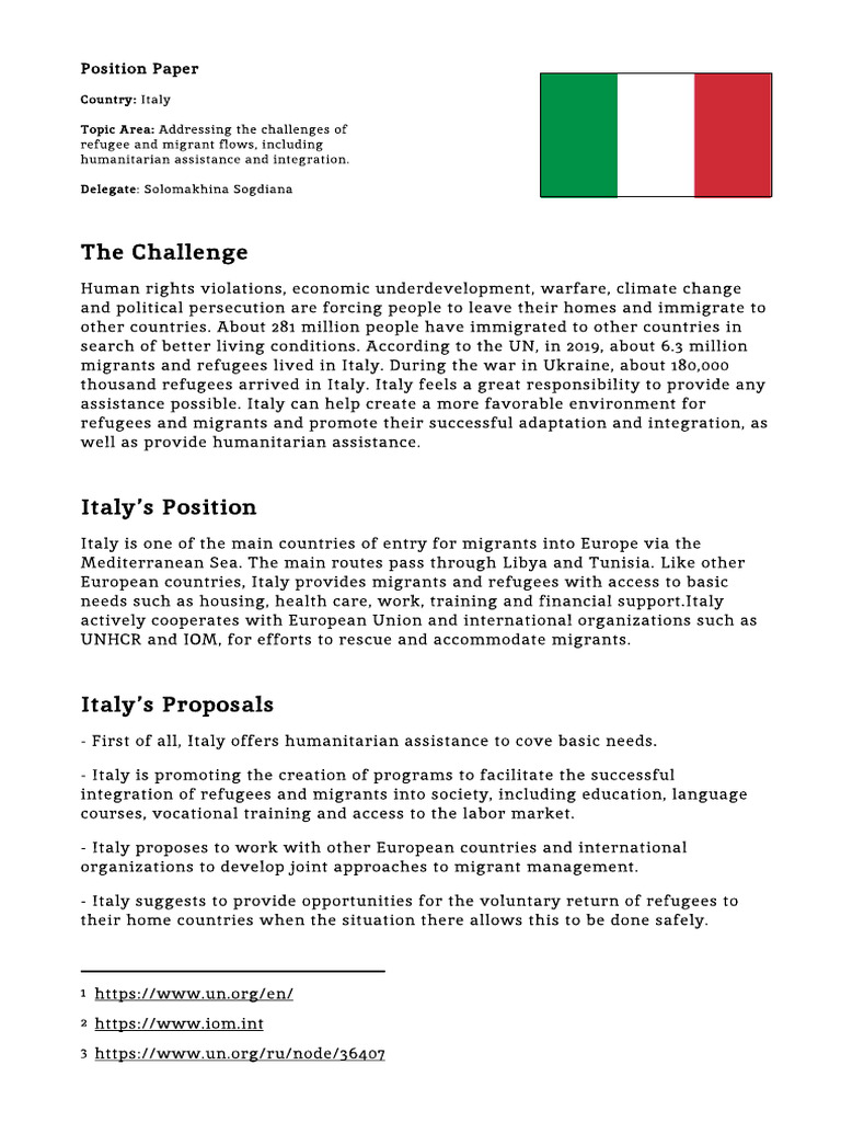 Italy's Refugee Integration Strategies | PDF
