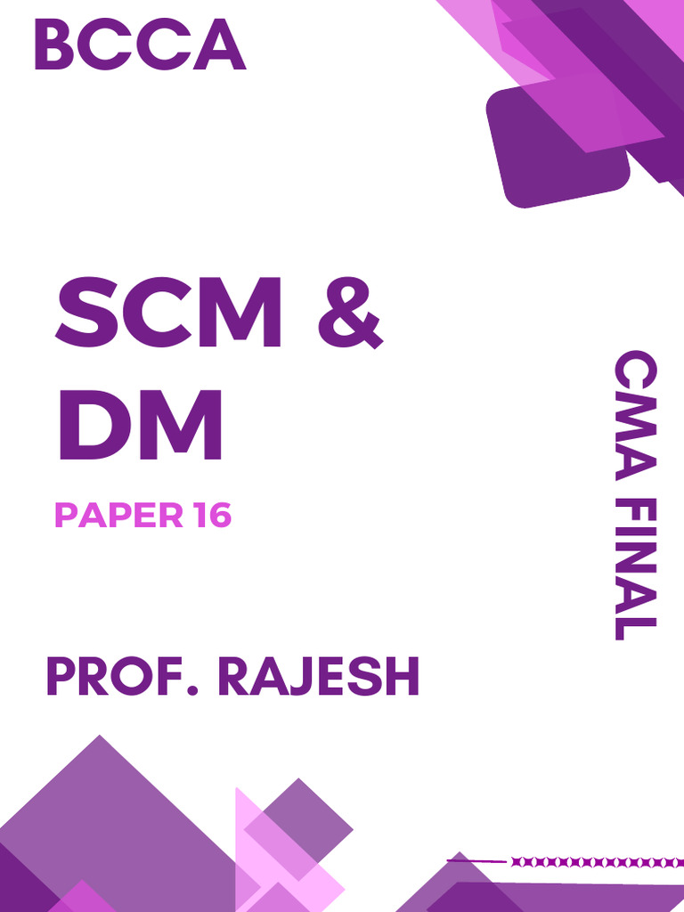 SCM Material | PDF | Mathematical Optimization | Linear Programming