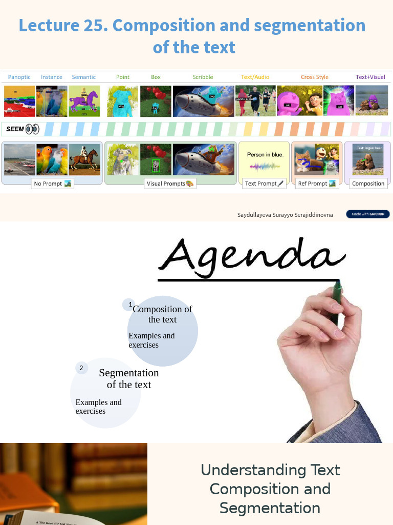 Text Composition and Segmentation Guide | PDF | Narration | Characters ...