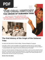 Subanen History and Cultural Migration | PDF