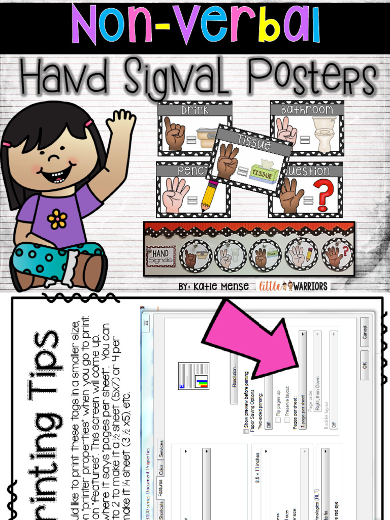 Hand Signal Posters: By: Katie Mense | PDF