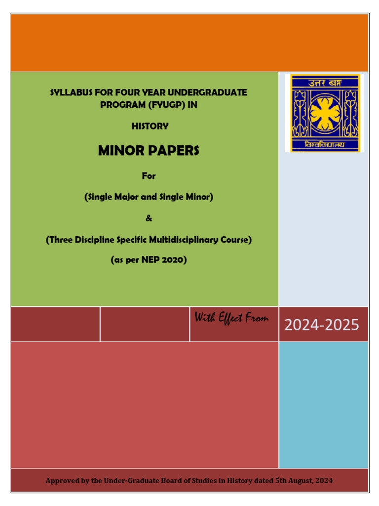 Syllabus of Minor Papers For FYUGP 2024-25 | PDF | Mughal Empire