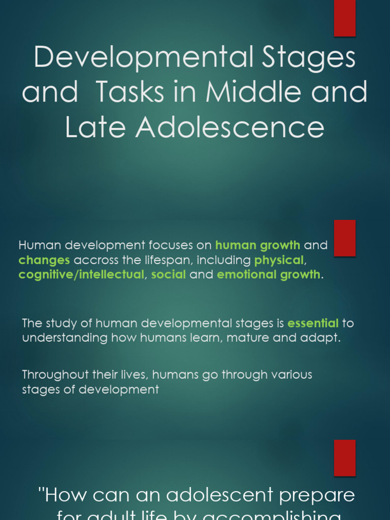 Developmental Tasks in Adolescence | PDF | Developmental Psychology ...