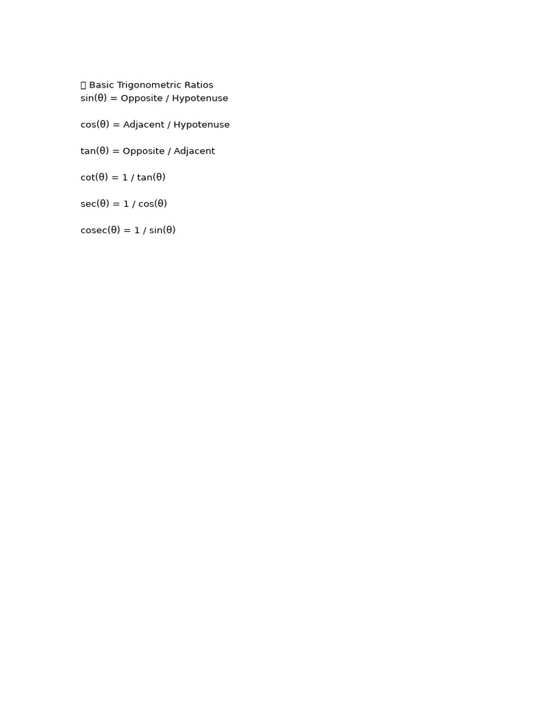 Basic Trigo No Met | PDF