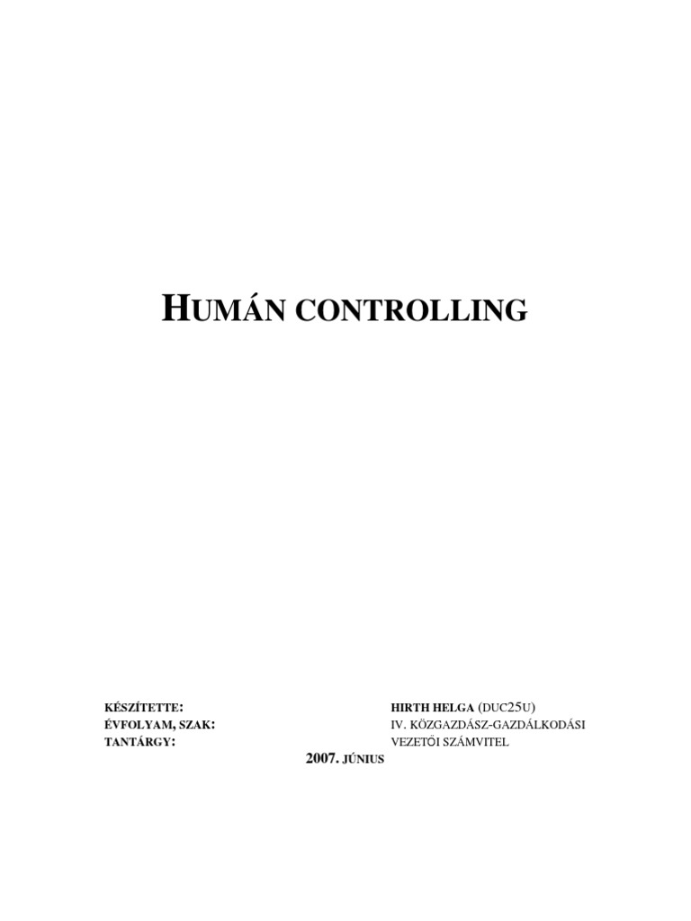 Human Controlling | PDF