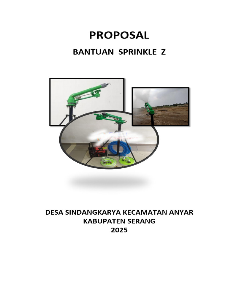 Proposal Sprinkle Z Tanaman Jagung Angsana II (2025) | PDF