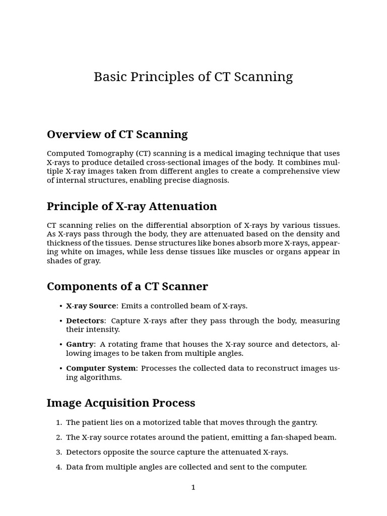 Basic Principles of CT Scanning | PDF | Ct Scan | X Ray