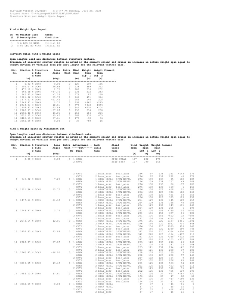 Wind and WT Span Report 132kv | PDF | Electric Power Distribution ...