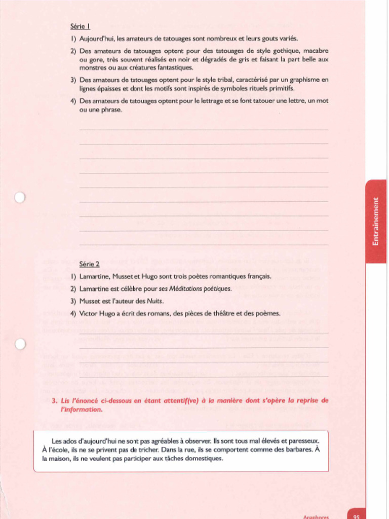 Anaphores Test | PDF