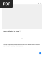 CT Burden Calculations 01 PDF | PDF | Electrical Components | Electric Power