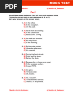 Multilevel Mock Test Answers Key | PDF