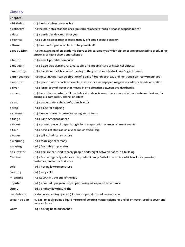Essential Vocabulary Glossary | PDF | Paint