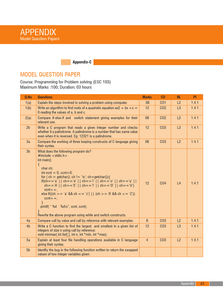 AICTE Model Question Paper for ESC 103 | PDF | Electrical Impedance ...