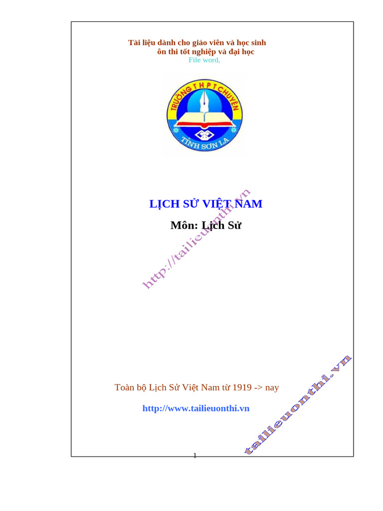 (123doc) Tai Lieu On Thi Dai Hoc Phan Lich Su Viet Nam | PDF