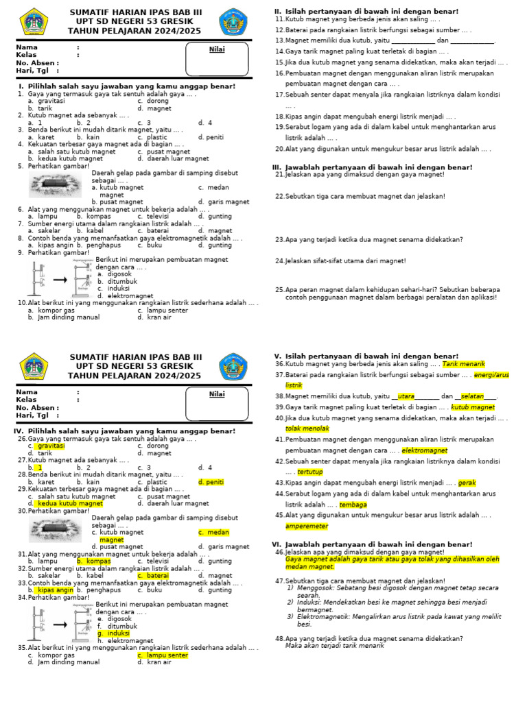 PH Kelas 5 Ipas Magnet | PDF