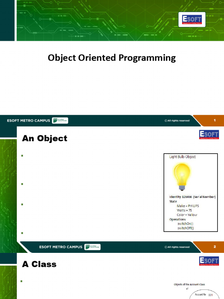 OOP - W3 - Object Oriented Concepts | PDF | Method (Computer Programming) | Class (Computer ...