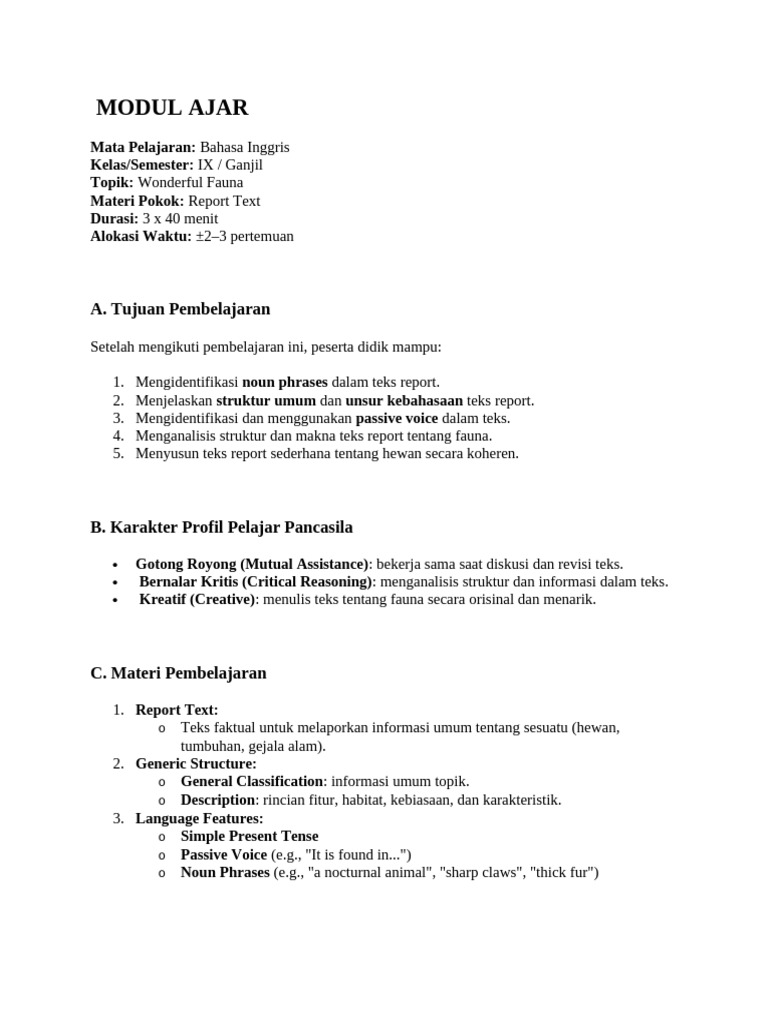 Modul Ajar 1 | PDF