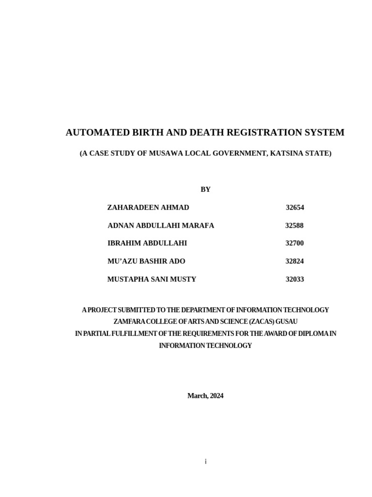Automated Birth and Death Registration | PDF | Software | Software ...