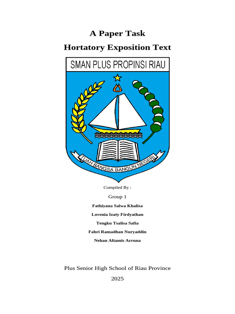 A Paper of Hortatory Exposition Text..... ( ) | PDF | Verb ...
