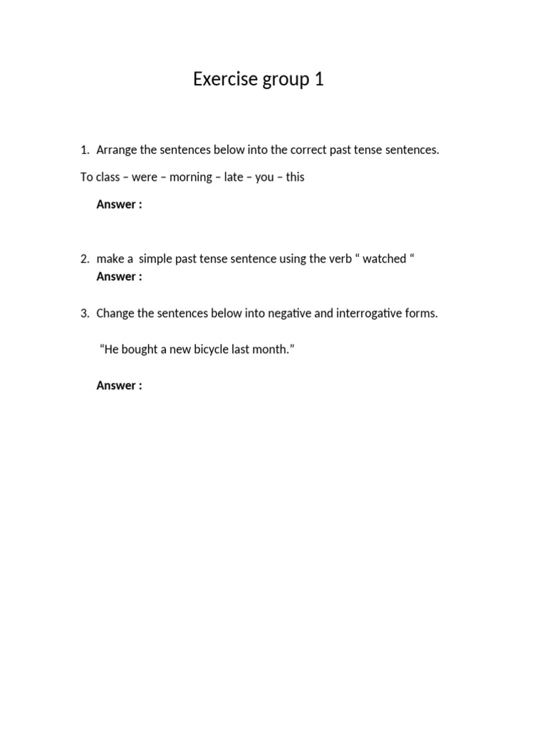 Exercise Group Work | PDF
