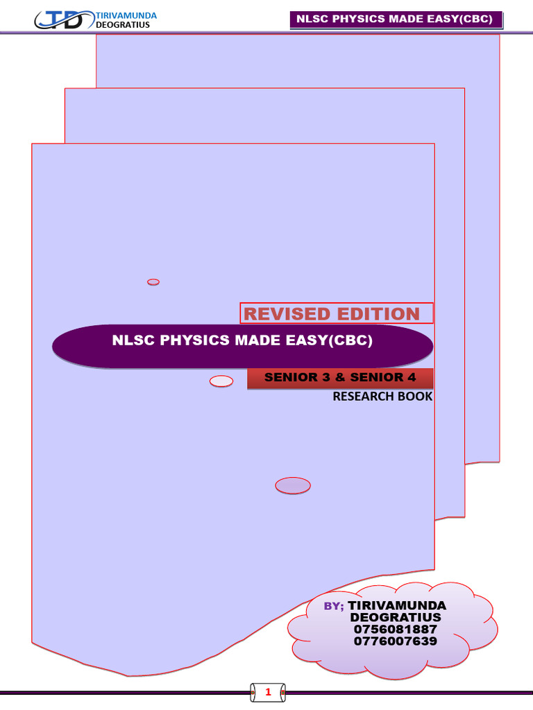 Sample Booklet NLSC Physics Made Easy (s.3 &s.4) by Deogratius ...