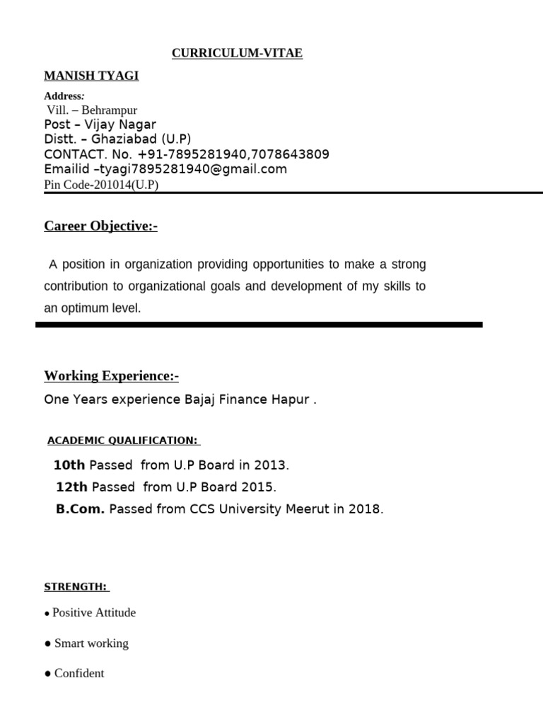 Manish Tyagi Resume Apna | PDF