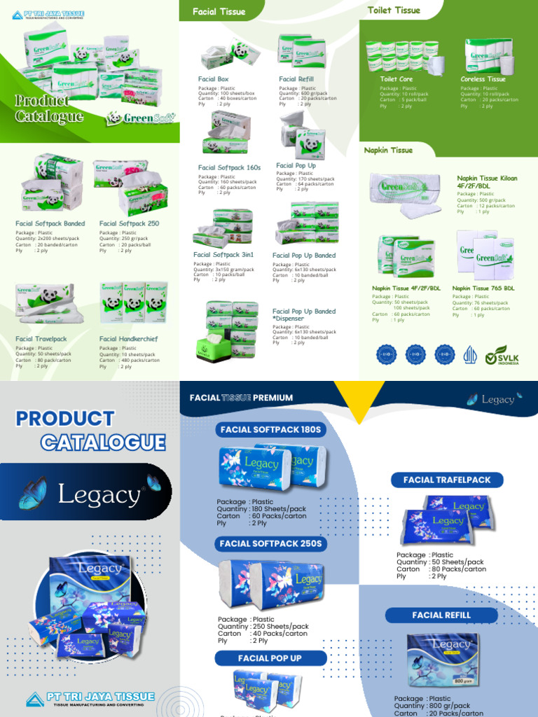 Greensoft Tissue Product Catalogue | PDF | Paper | Printing Materials