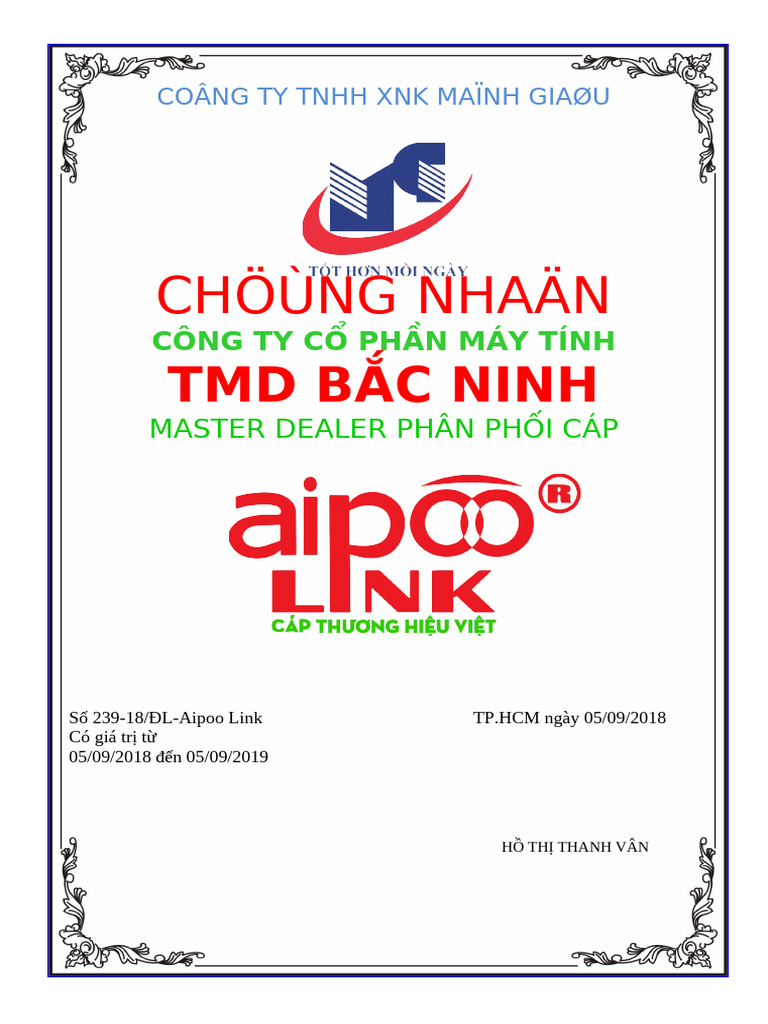 Gcn Master Dealer - Tmd Bắc Ninh | PDF