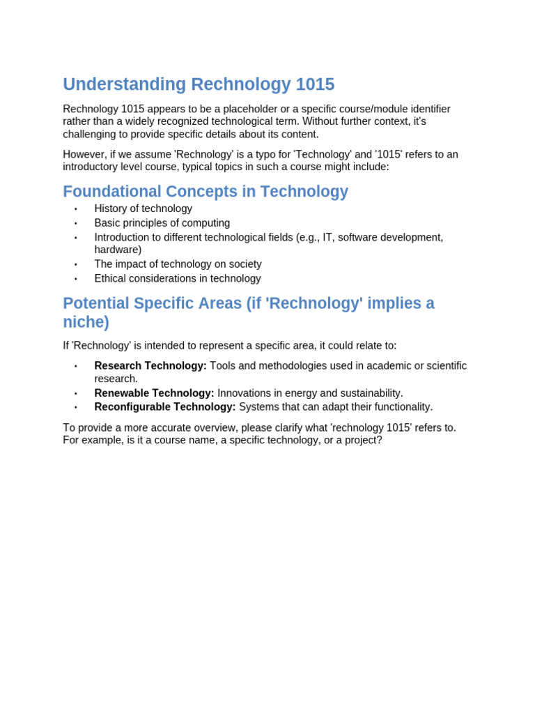 Research On Technology 1015 | PDF