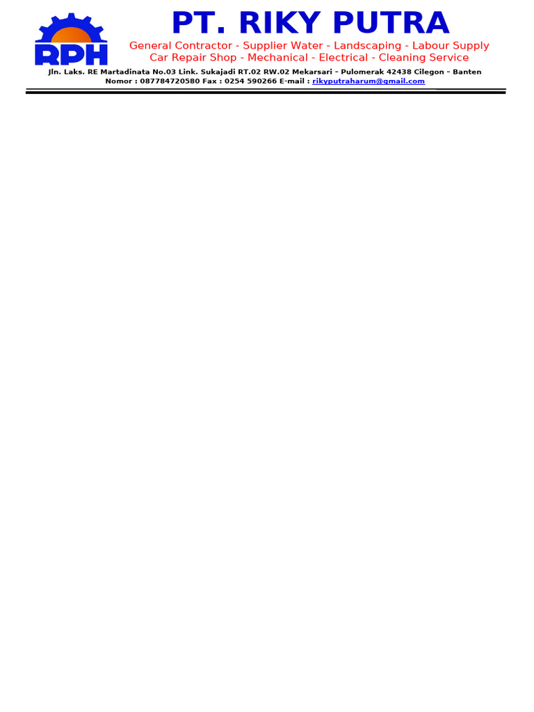 Kop PT. RPH | PDF